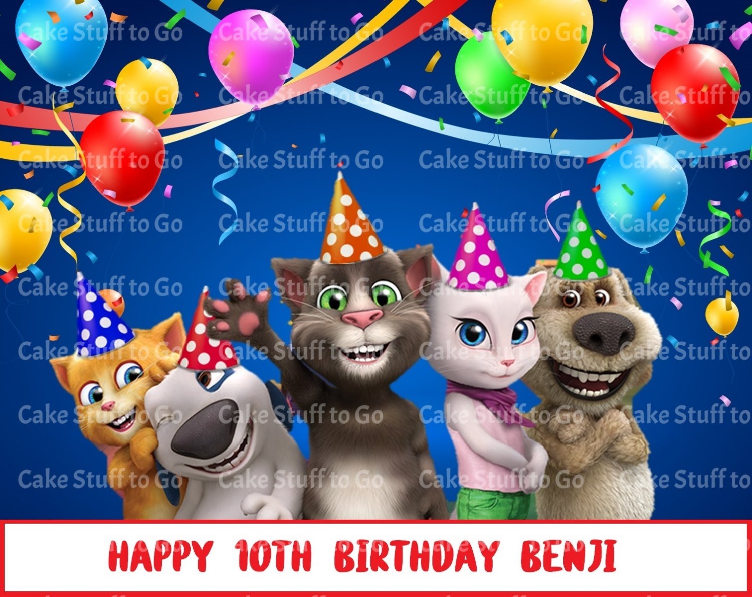 Talking Tom And Friends Edible Cake Topper