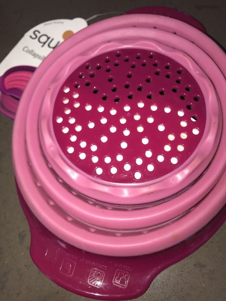 Squish 41053 Collapsible Colander, Berry