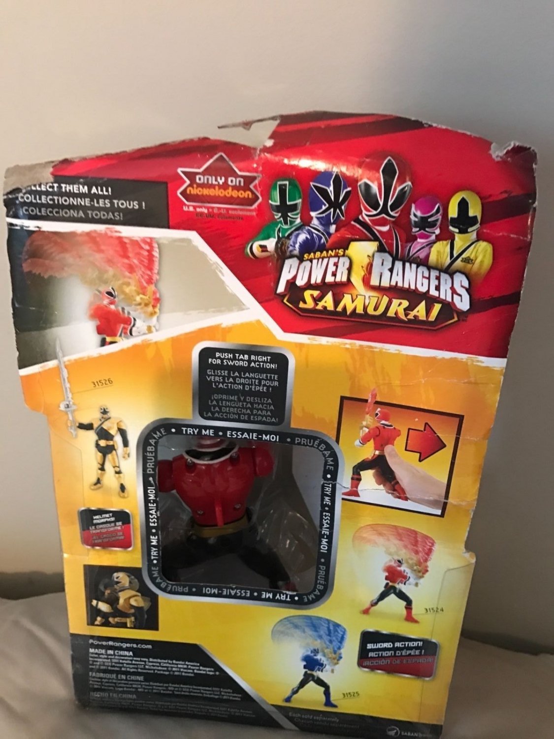 NIP 2011 Power Rangers Samurai 6" Sword Morphin Red Ranger Toy Action ...