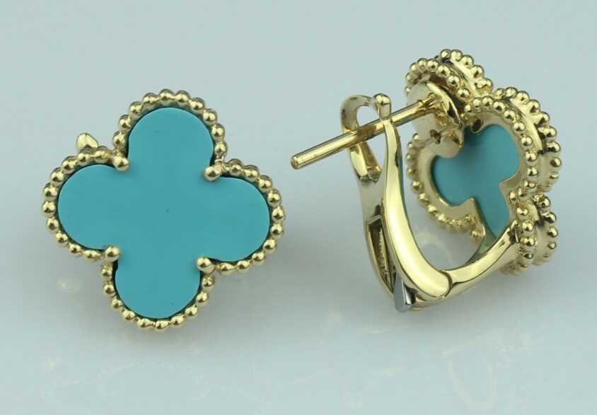 Clover - Van Cleef - Alhambra Style Earrings in Solid 18k Gold