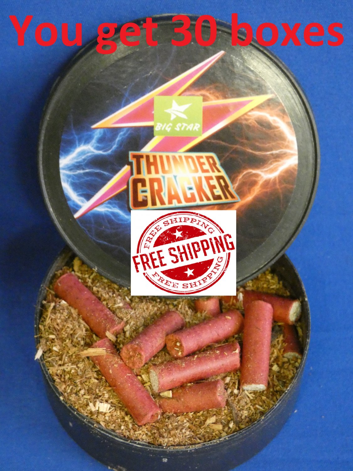 600 pc Adult Party Poppers 30 Boxes! Thunder Or Mandarin LOUD Red Party ...