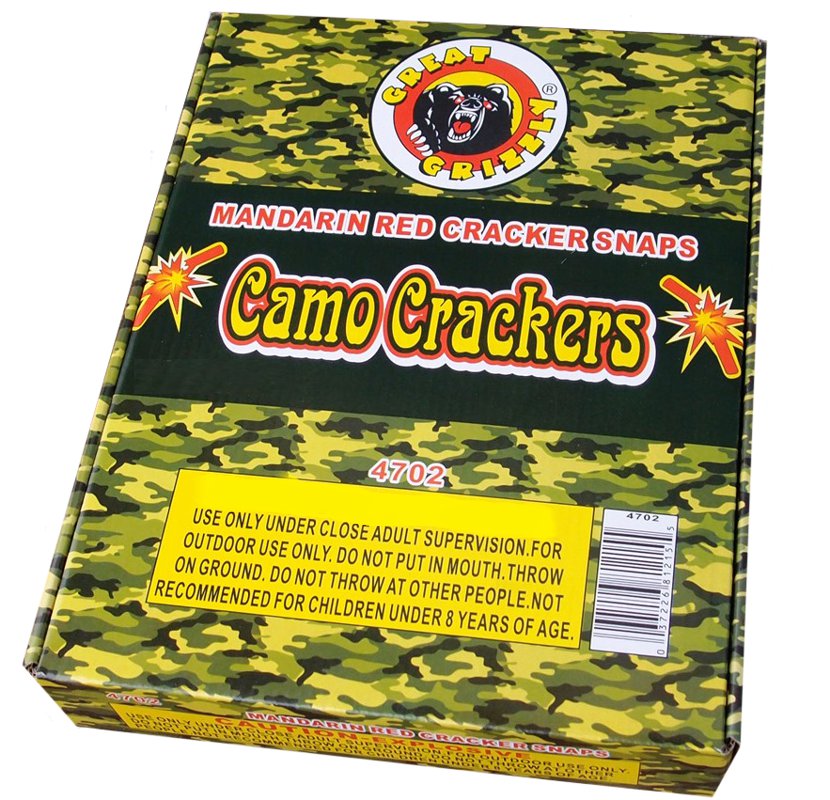 600pc Camo Crackers Mandarin LOUD Party Snaps 30 Boxes RED PARTY SNAPS LOUD