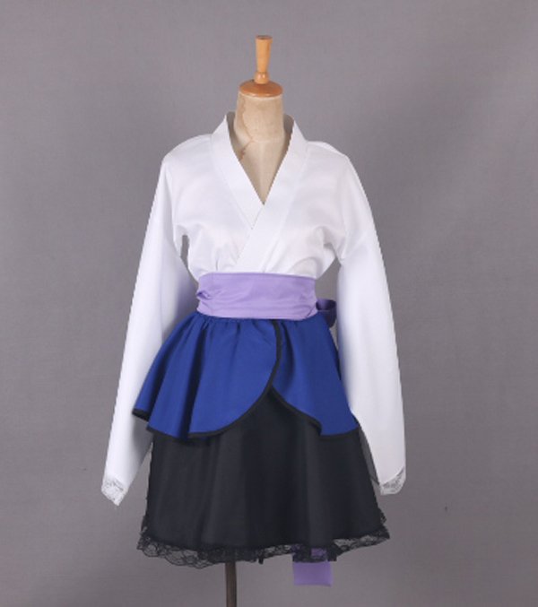 Naruto Shippuden Uchiha Sasuke Cosplay Costume Anime Female Kimono Dress