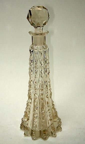 Superb American Brilliant 7" Trumpet Shaped Perfume Bottle ca1890