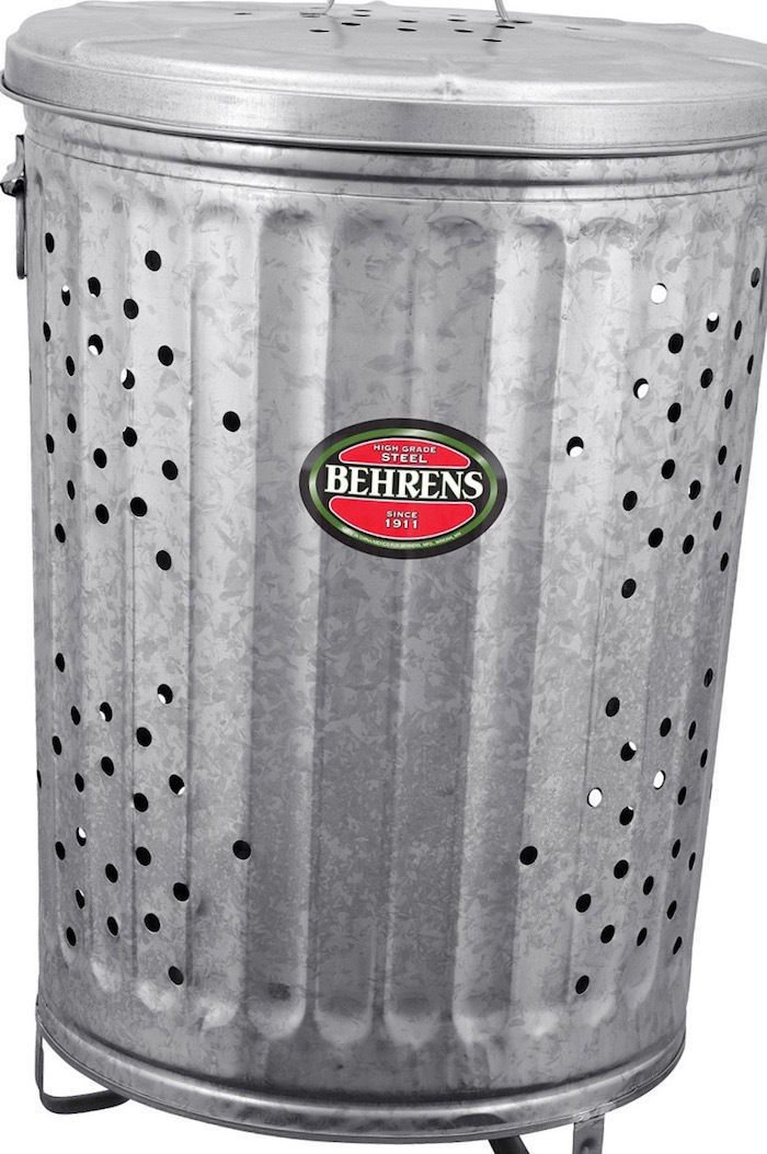 Burn Barrel Composter Combo Steel Trash Waste Rubbish Container 20 Gallon
