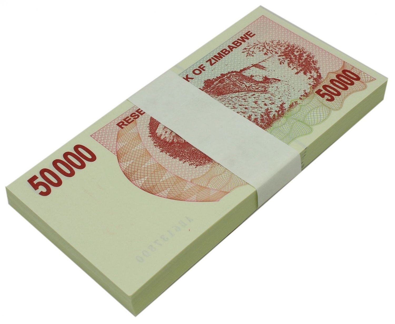 Zimbabwe 50,000 (50000) Dollars Bearer Cheque X 100 Pieces (PCS),2006 ...