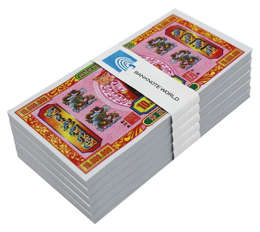 China (Chinese) Hell Money Banknotes 10 Million Yuan X 500 PCS, UNC ...