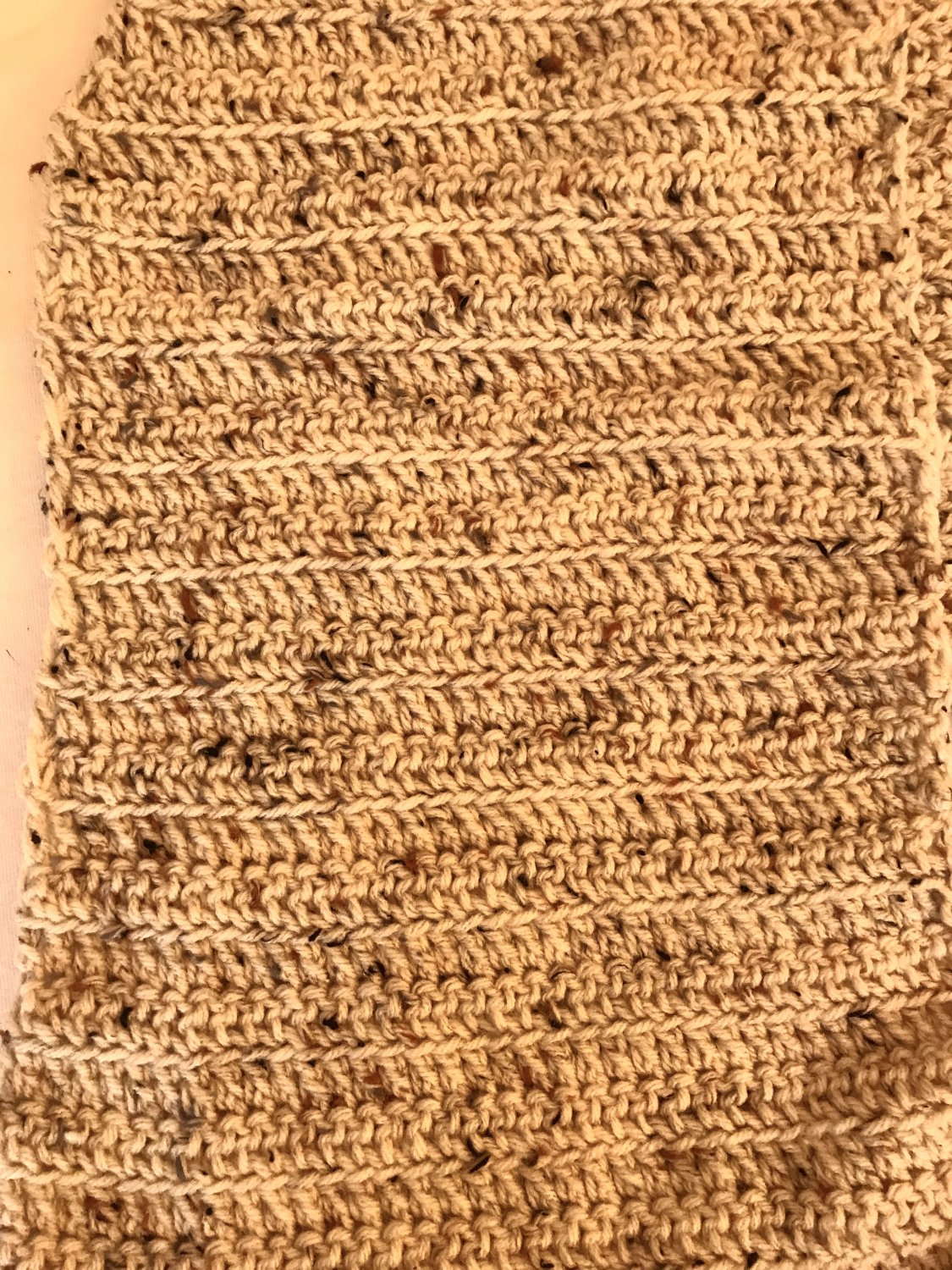 Shades of Beige Crochet Scarf