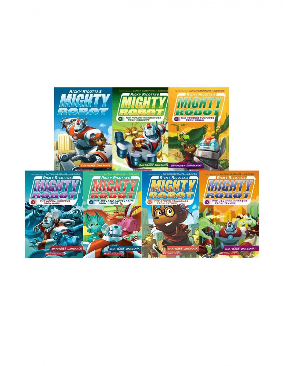 Ricky Ricottas Mighty Robot Collection Set 1-7 Childrens Books ...
