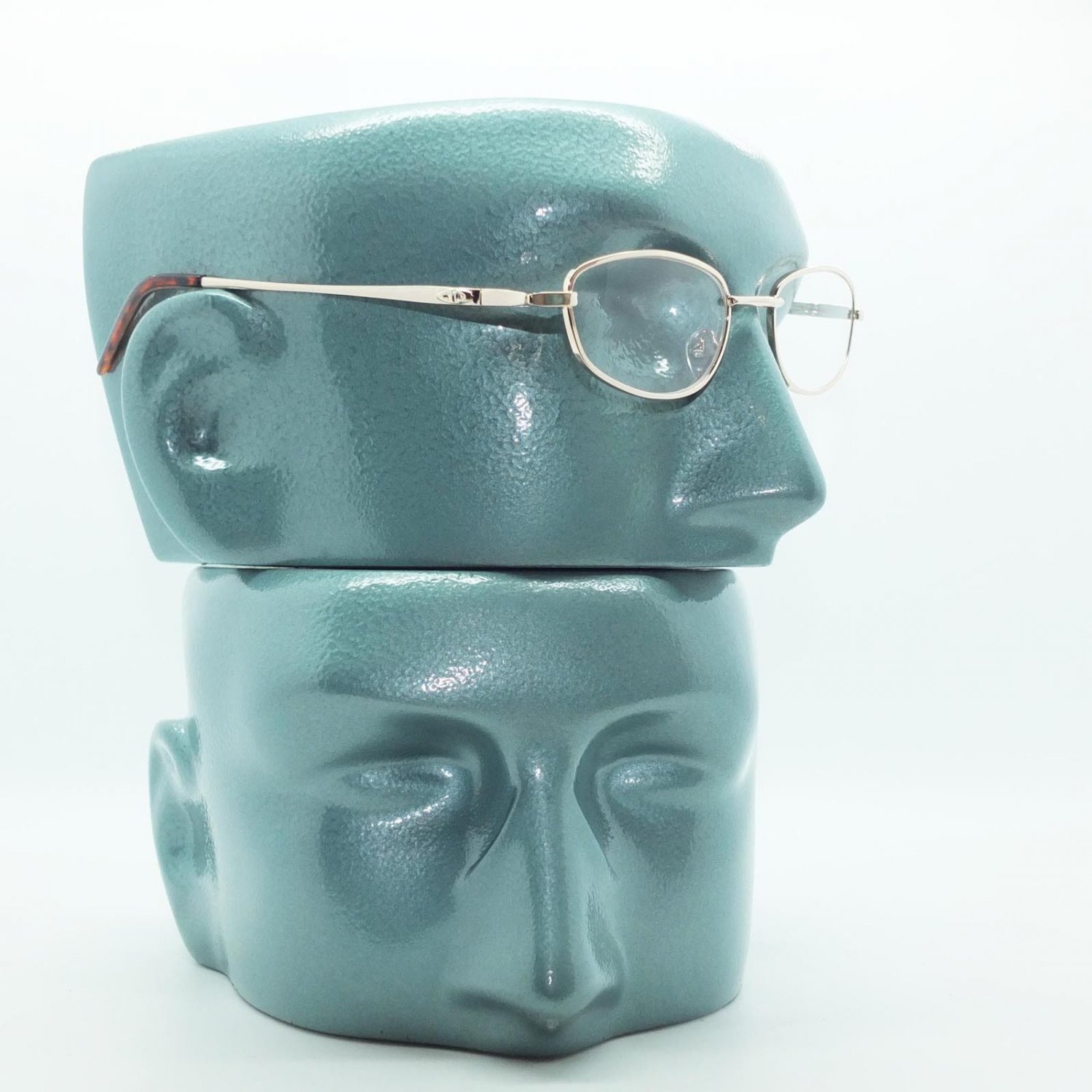 Wire Rim Polished Gold Frame Reading Glasses Lightweight Small Lens +2.50