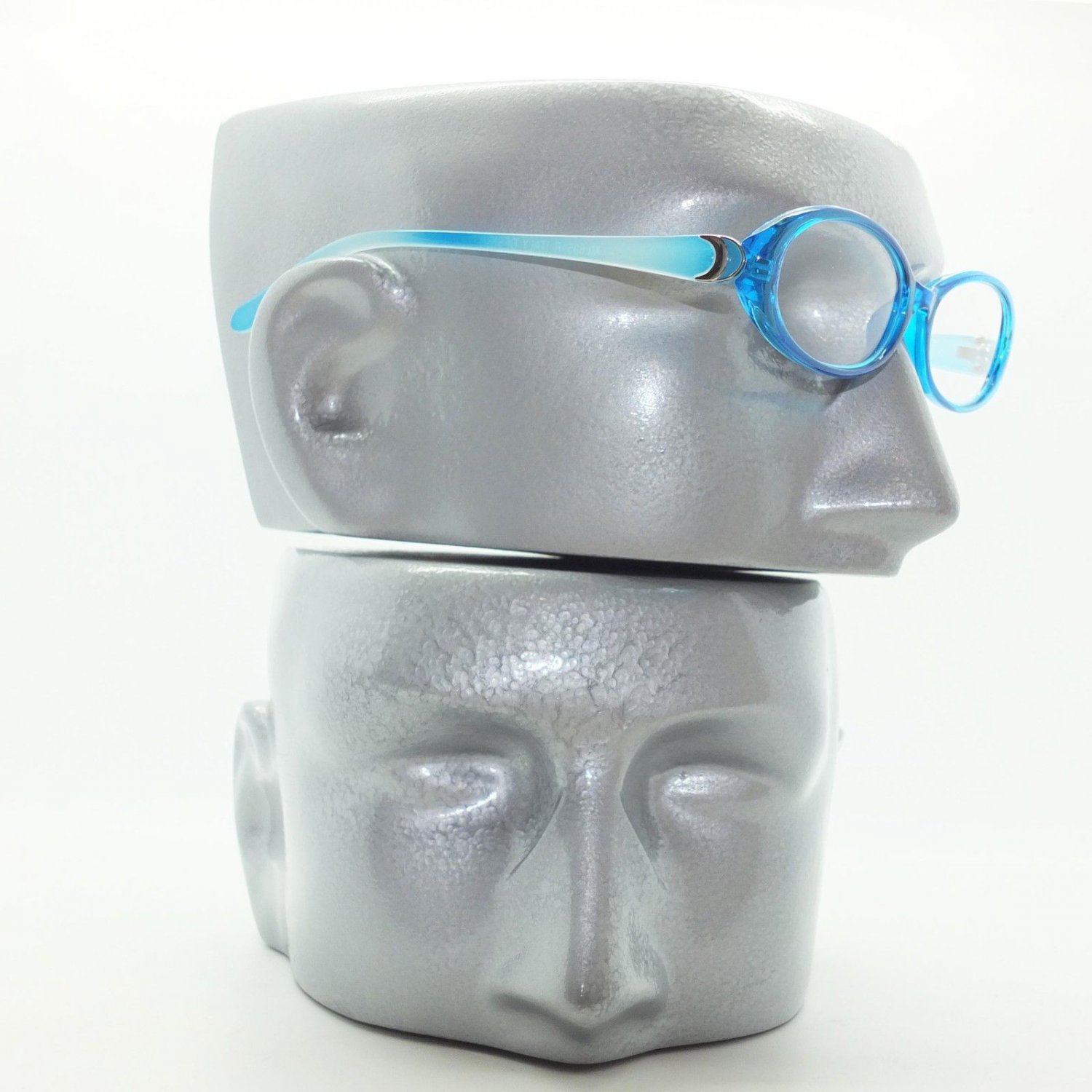 Fun Reading Glasses See Thru Aqua Blue Whimsy Oval Jelly Frame +2.25 Lens