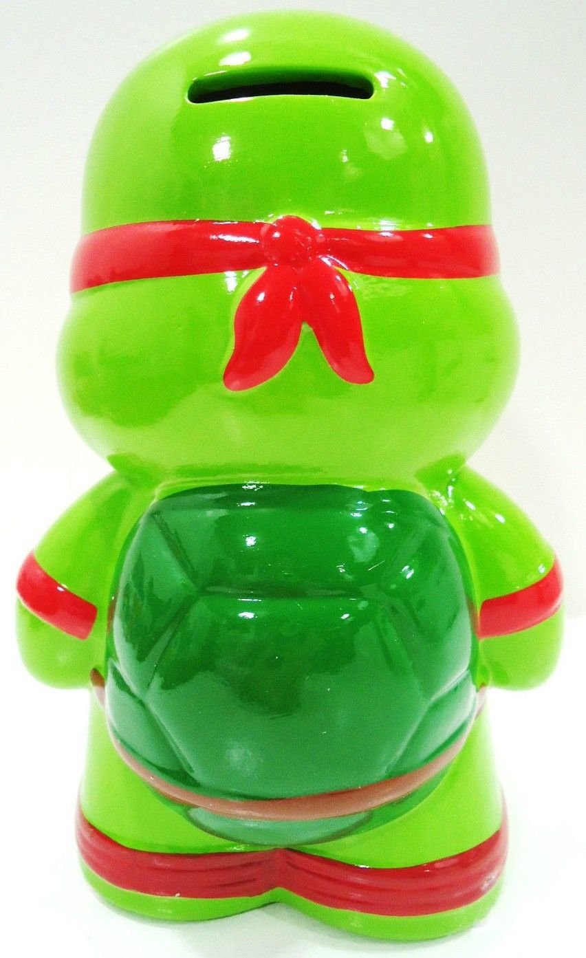 TEENAGE MUTANT NINJA TURTLES - RAPHAEL - CERAMIC - PIGGY - COIN - BANK ...