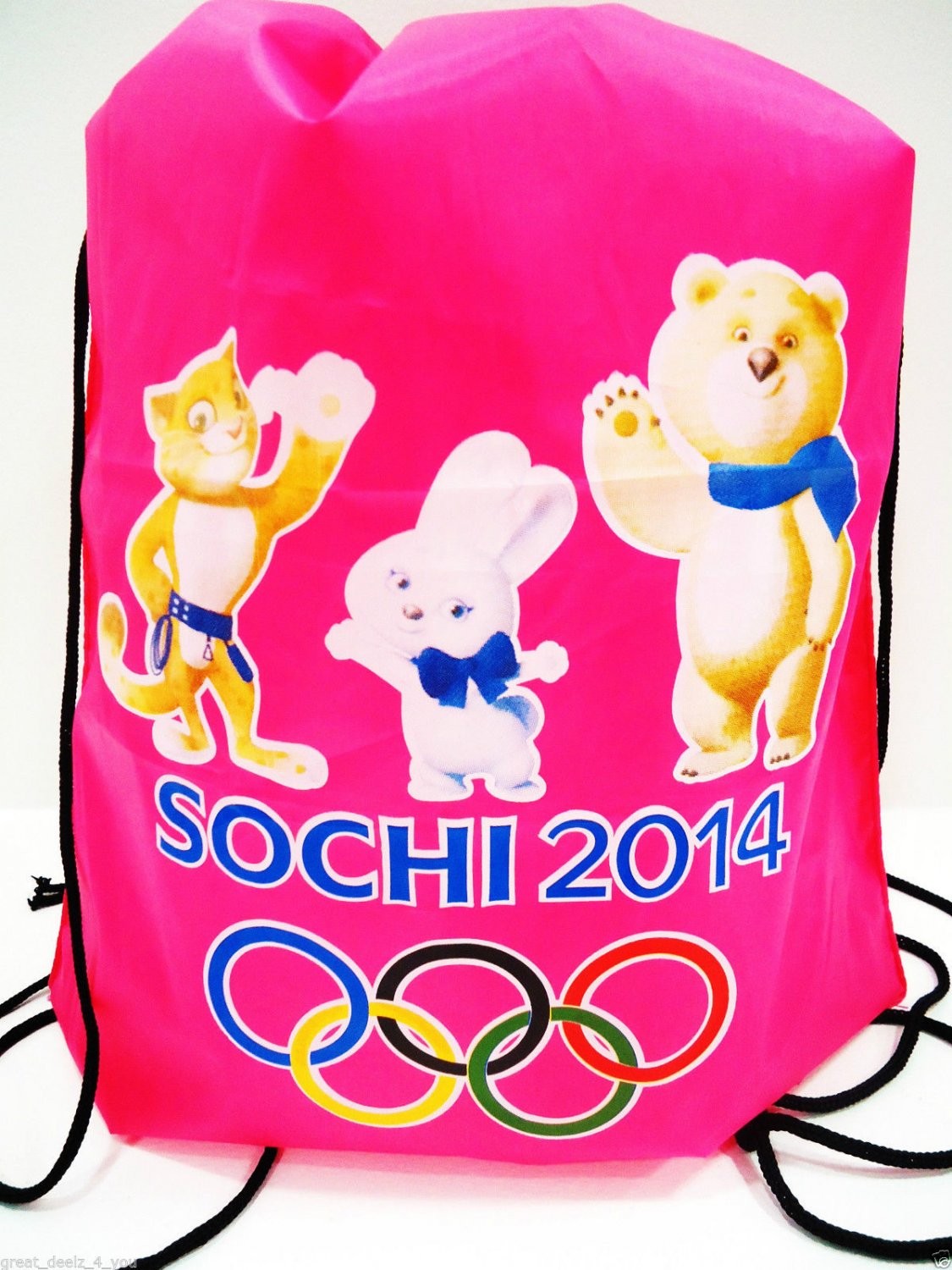 SOCHI - WINTER - OLYMPICS - PINK - MASCOT - BACKPACK - BRAND NEW - BAG ...