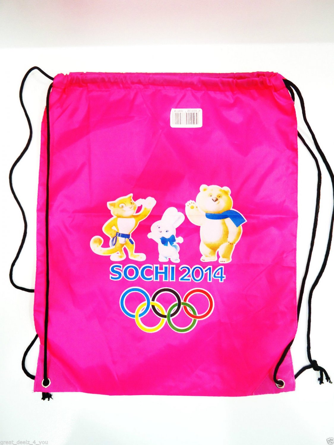 SOCHI - WINTER - OLYMPICS - PINK - MASCOT - BACKPACK - BRAND NEW - BAG ...