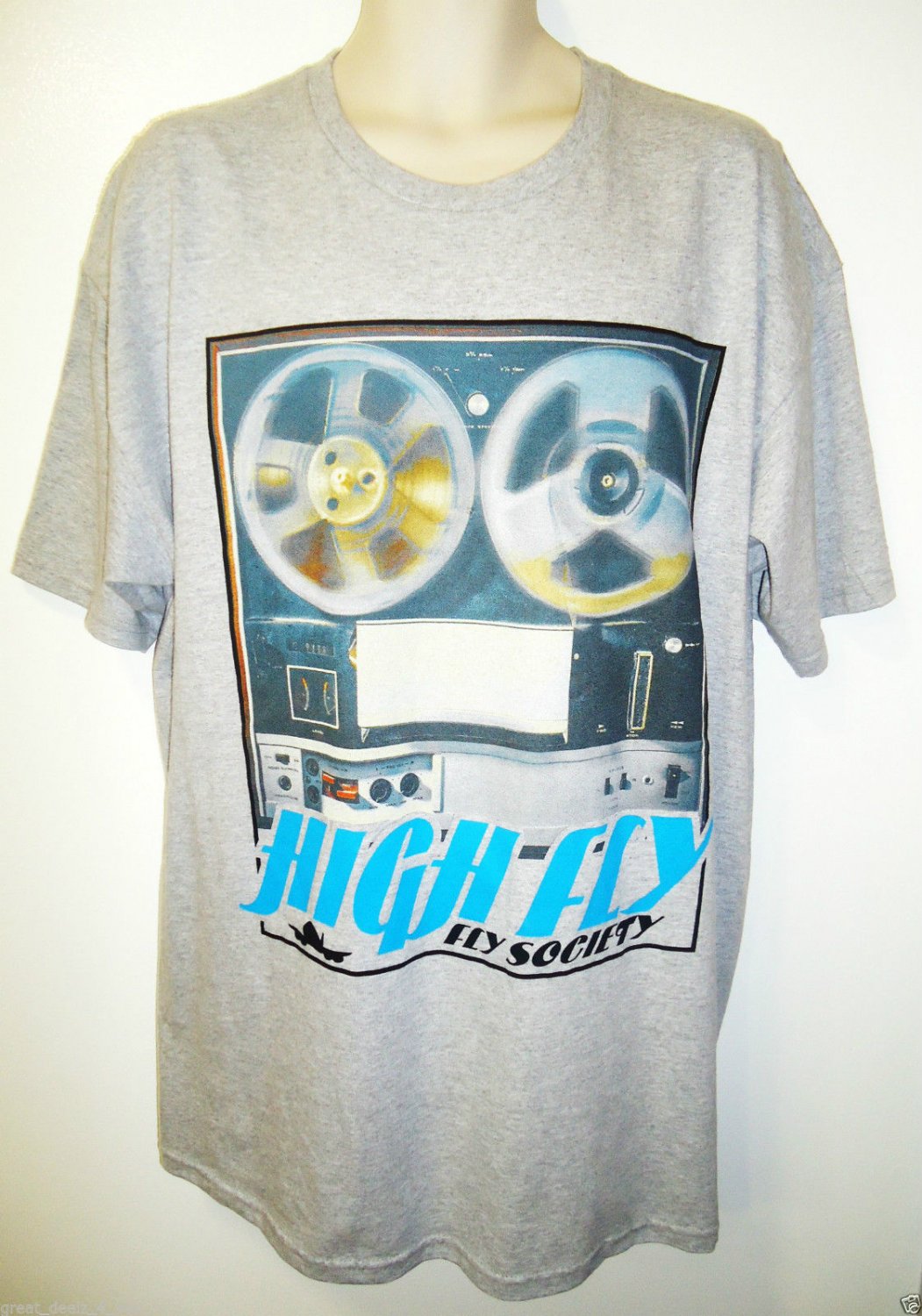 FLY SOCIETY - HIGH FLY - RETRO - GRAY - XL - T-SHIRT - BRAND NEW - HIP ...