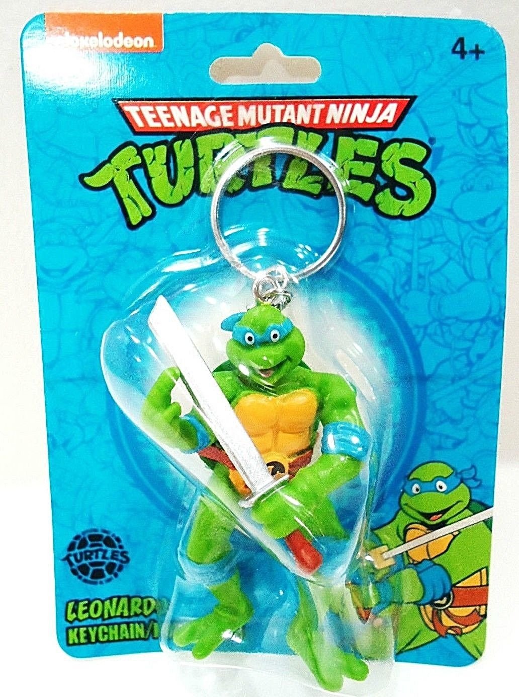 NICKELODEON - TEENAGE MUTANT NINJA TURTLES - LEONARDO - KEY- CHAIN - NEW