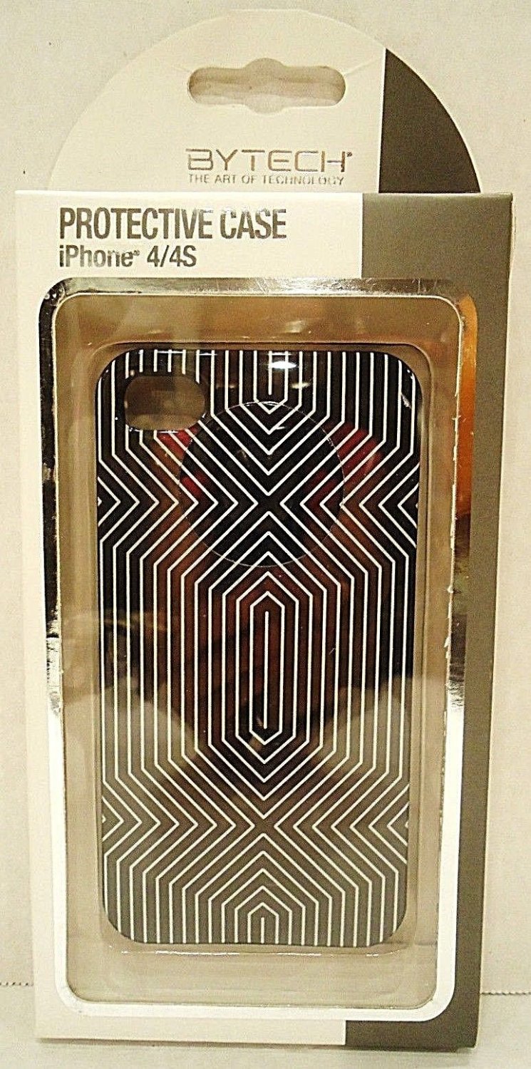 iPHONE - 4 - 4S - BYTECH - PROTECTIVE - CELL PHONE - CASE - NEW - BLACK ...