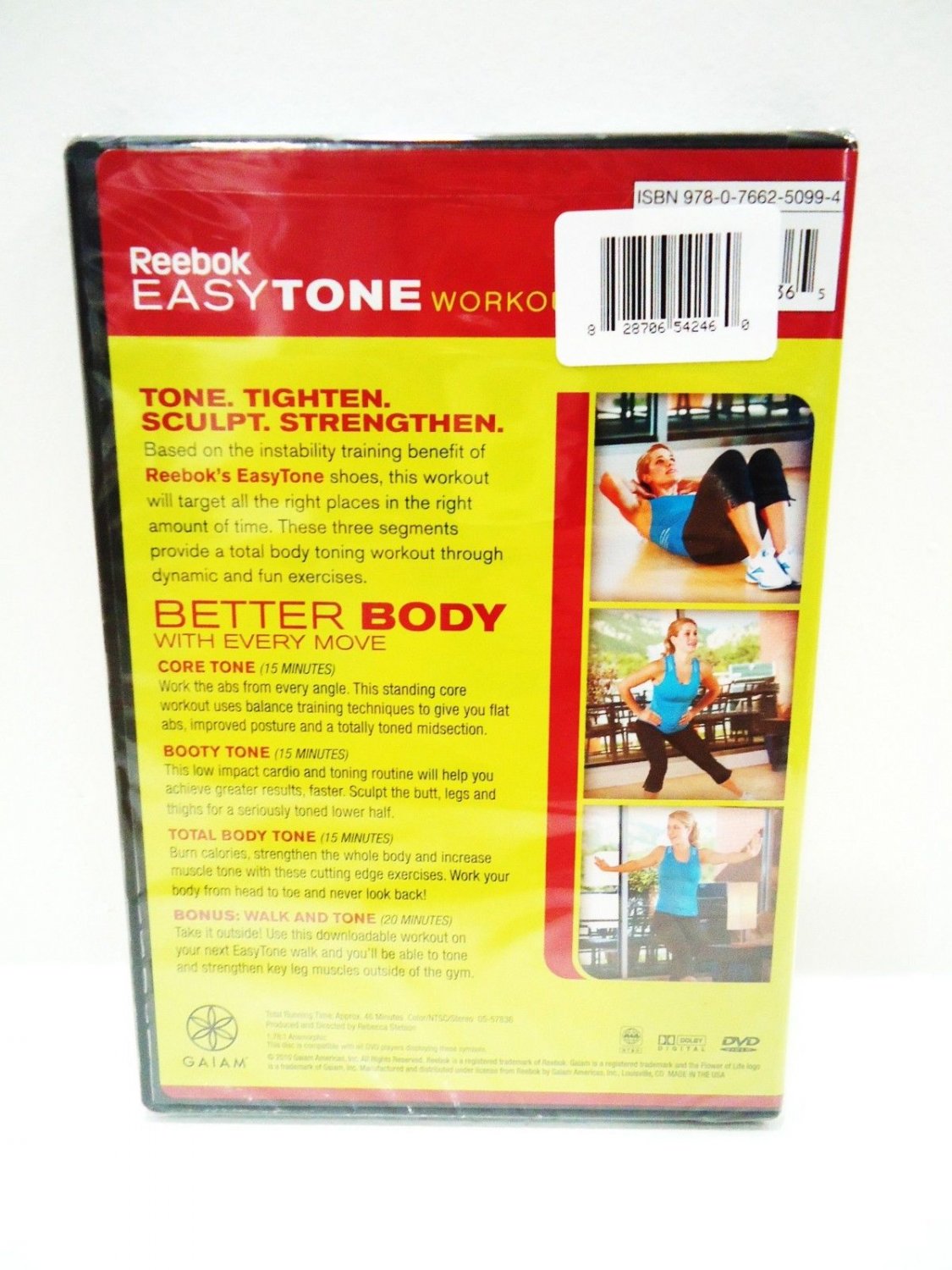 REEBOK - EASY TONE - DVD - AUDIO - GYM - WORKOUT - NEW - FITNESS - EXERCISE