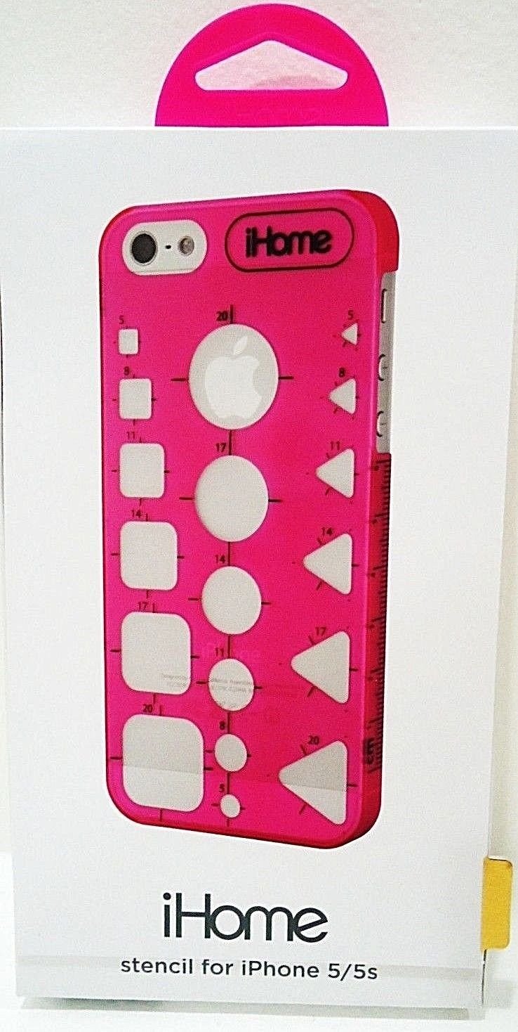 iHOME - iPHONE - 5 - 5s - STENCIL - CELL PHONE - CASE - PINK - NEW ...
