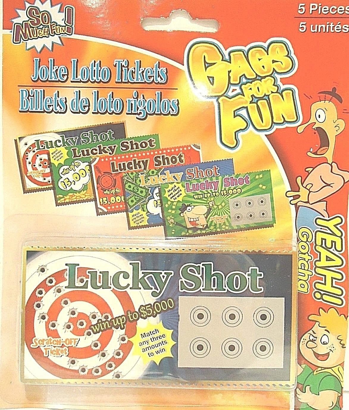 FAKE - SCRATCH OFF - LOTTERY - TICKETS - 5 PACK - JOKE - TICKETS - GAG ...