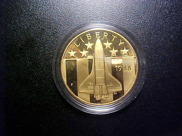 1988 LIBERTY YOUNG ASTRONAUTS SPACE SHUTTLE BRONZE MEDAL! II142TXX