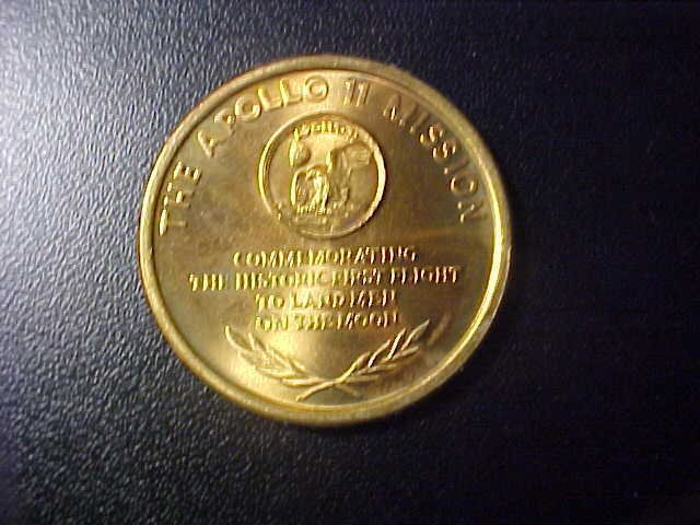 THE APOLLO 11 MISSION COMMEMORATIVE MEDAL! JULY 20,1969! FREE SHIPPING ...
