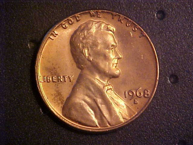 1968-S/S RPM LINCOLN CENT - GEM BU RED~NICE VARIETY~! -T56HXX