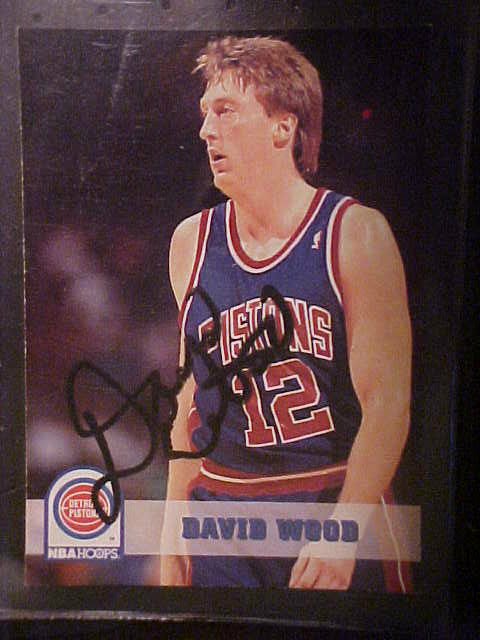 DAVID WOOD ORIG SIGNED AUTOGRAPH 1994 NBA HOOPS #324 - DETROIT PISTONS ...