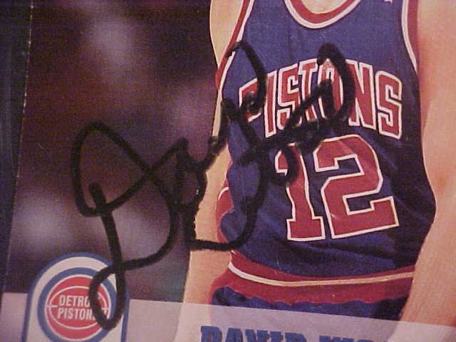 DAVID WOOD ORIG SIGNED AUTOGRAPH 1994 NBA HOOPS #324 - DETROIT PISTONS ...