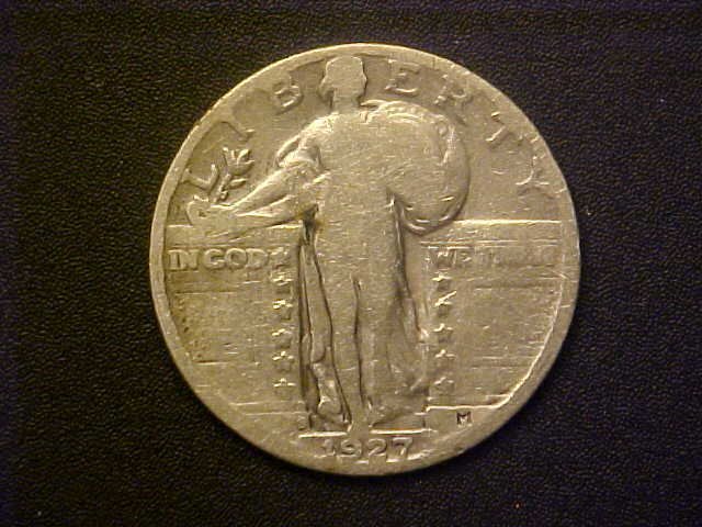1927-S STANDING LIBERTY SILVER QUARTER VG- KEY DATE!-MINTAGE 396,000 ...