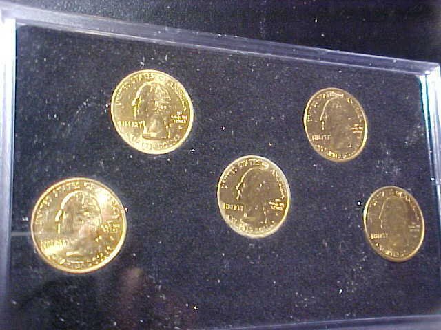 2000 COMMEMORATIVE STATE QUARTERS MILLENNIUM GOLD EDITION SET W/SPECS ...