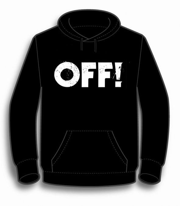 OFF! - Band Logo Black Pull Over Hoodie - BRAND NEW - Official - SMALL