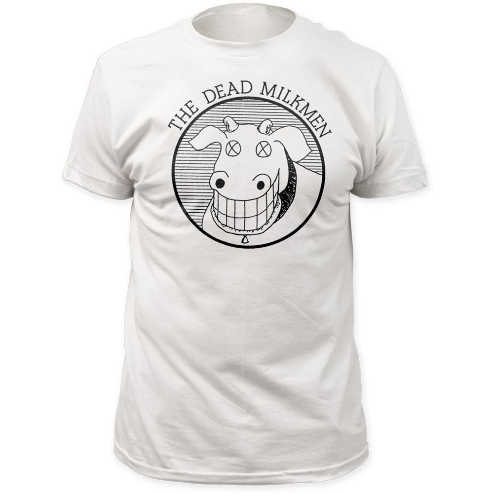 Dead Milkmen - Cow Logo White T-Shirt - BRAND NEW