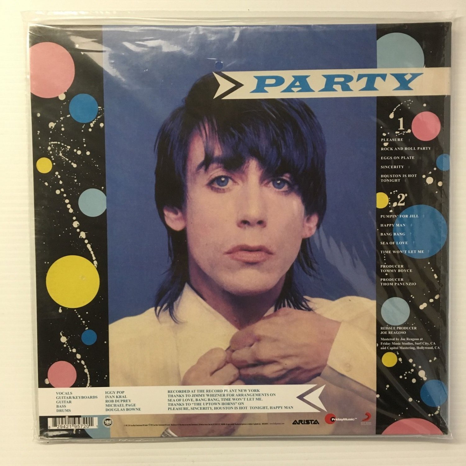 Iggy Pop - Party LP Record Vinyl - BRAND NEW - 180 Gram Re-issue