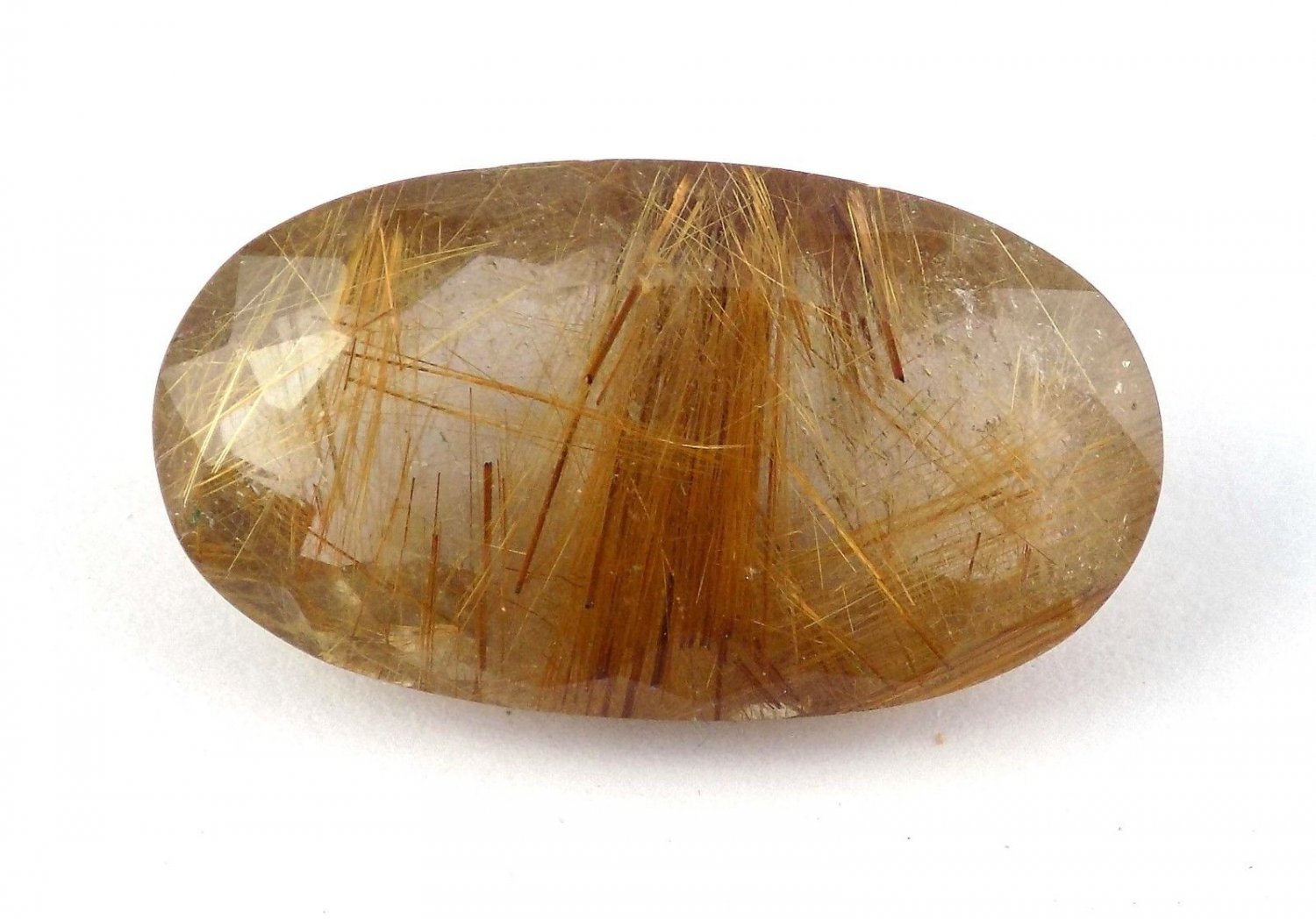 1 Pcs AAA Natural Golden Rutile Oval 15x27mm 24.31Cts Normal Cut Loose ...
