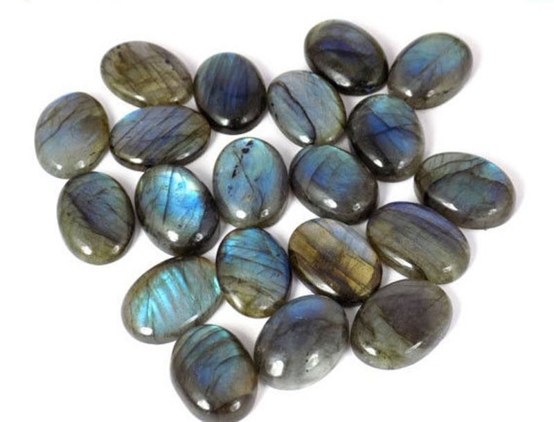 1 Pcs Natural Blue Fire Labradorite Oval 18x25mm 25-30Cts Cabochon Cut ...