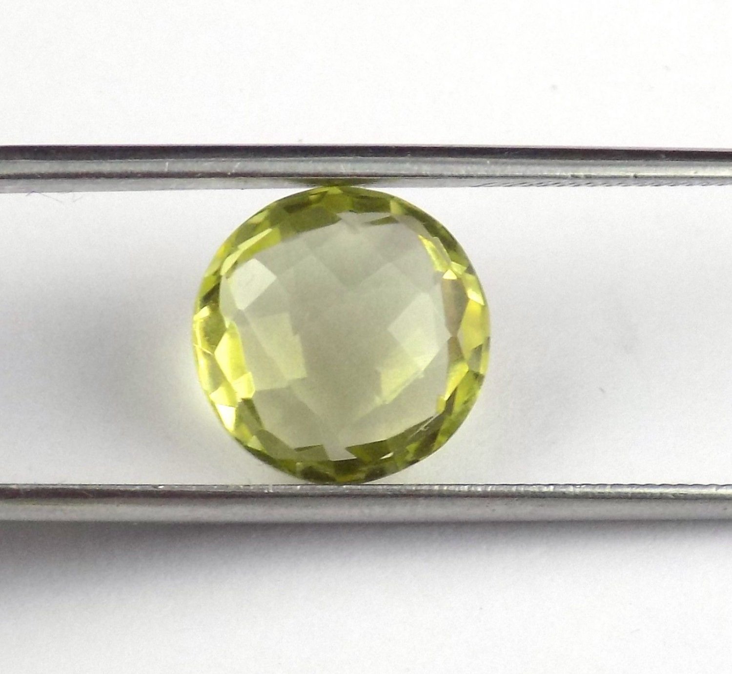 4 Pieces Natural Lemon Quartz Round 12mm 24.25Cts Faceted Checker Loose ...