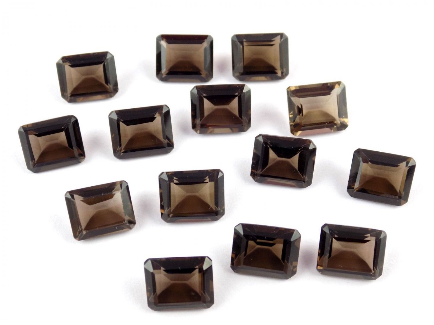 Wholesale Natural Smoky Quartz Rectangle Shape 13x18mm Normal Cut Loose ...