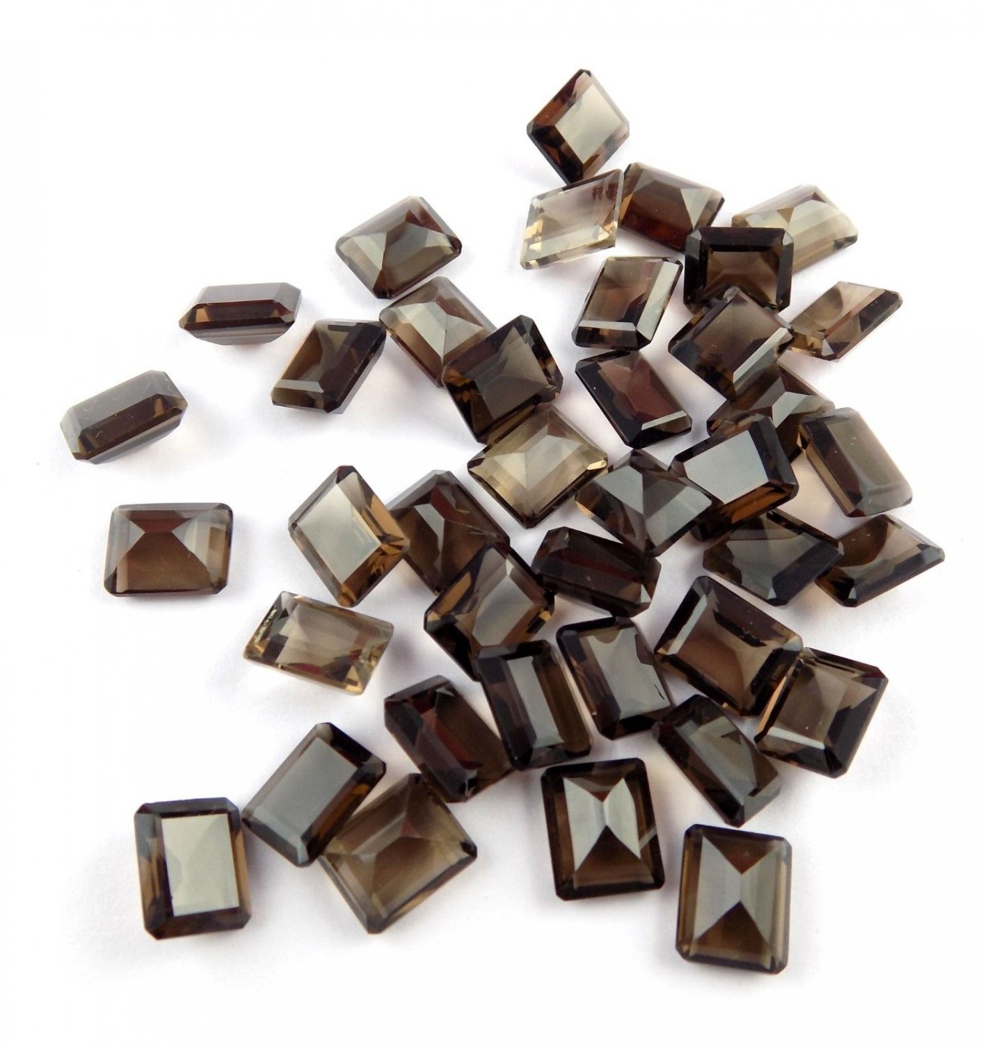 Wholesale Natural Smoky Quartz Rectangle Shape 13x18mm Normal Cut Loose ...
