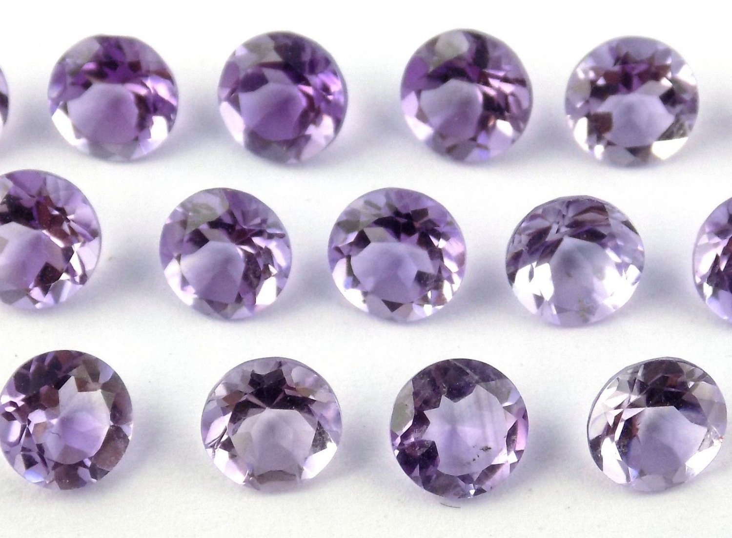 25 Pcs Lot Natural Brazil Amethyst Round 6mm Faceted Normal Cut Loose ...
