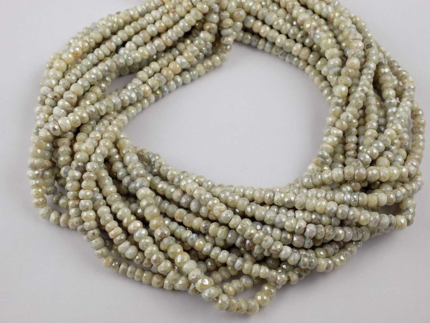 1 Strand Luster Silverite Sparkling Opaque Mystic Coated Gemstone 4-5mm ...