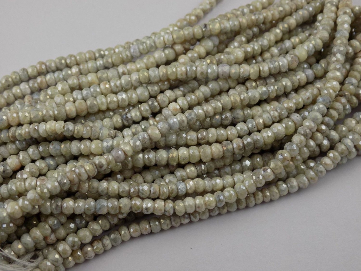 1 Strand Luster Silverite Sparkling Opaque Mystic Coated Gemstone 4-5mm ...