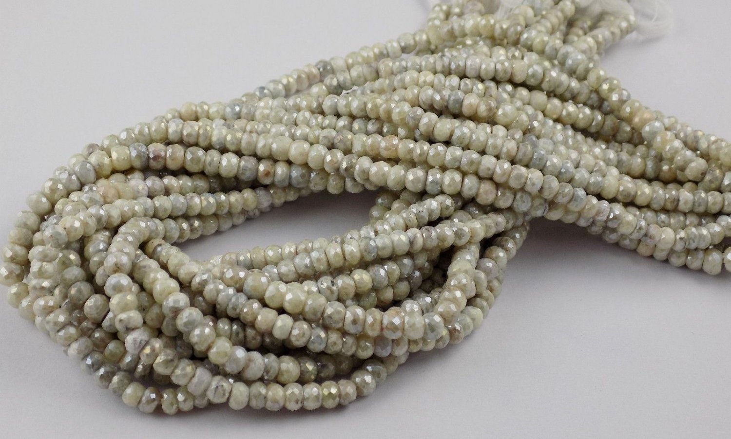 1 Strand Luster Silverite Sparkling Opaque Mystic Coated Gemstone 4-5mm ...