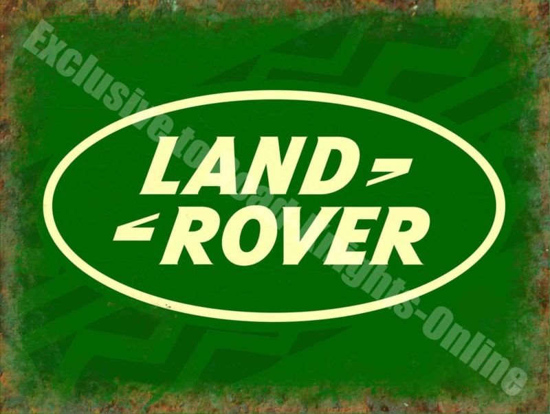 Land Rover Badge Logo, Vintage Garage 196, Old Advert, Medium Metal/Tin ...