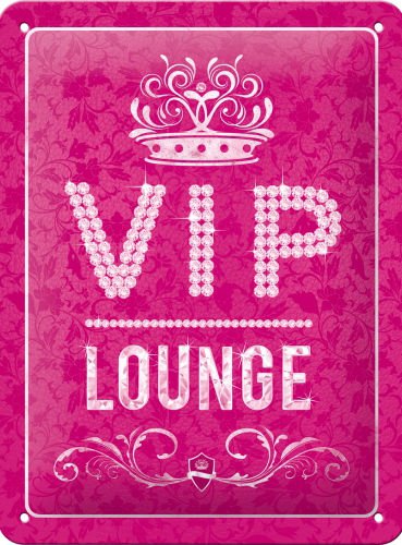 VIP Lounge Pink Bedroom Door Girls Room Retro Club Small 3D Metal ...