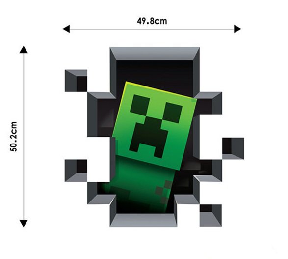 Minecraft Steve #49 Wall Sticker Wall Decals for Decorative Kids Room