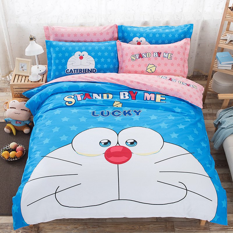 Twin Size Doraemon Cartoon #55 Bedding Set Quilt Cover Pillow Case Bedsheet