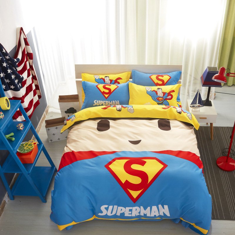 Queen Size Superman Cartoon #57 Bedding Set Quilt Cover Pillow Case ...