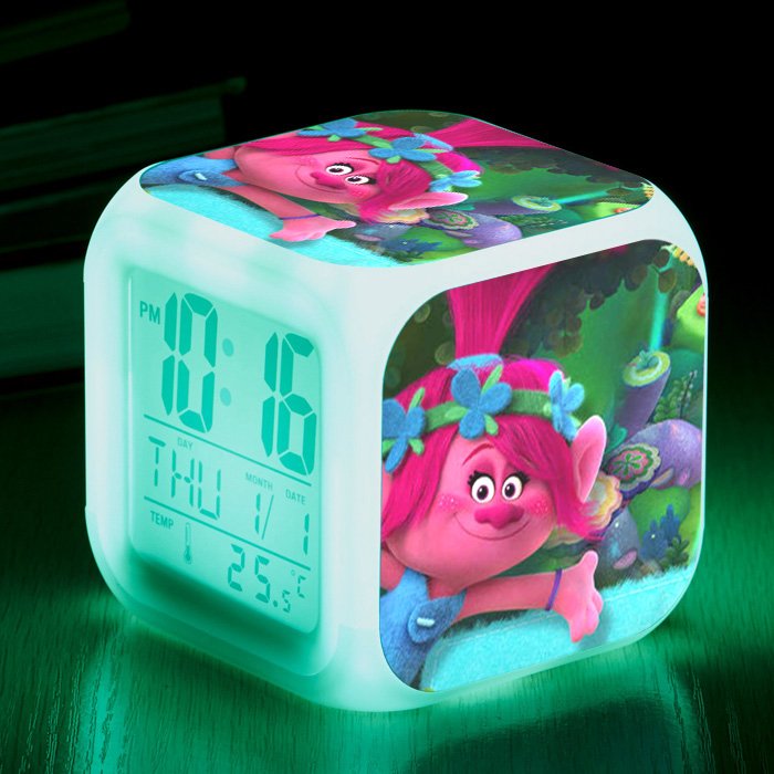Trolls Cartoon #04 LED Alarm Clock for Gift