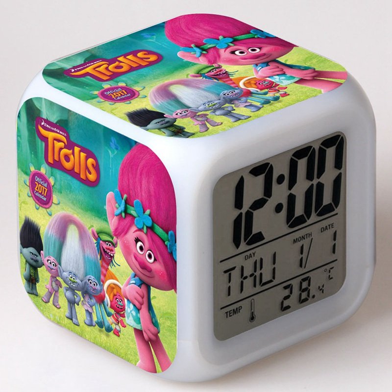 Trolls Cartoon #06 LED Alarm Clock for Gift